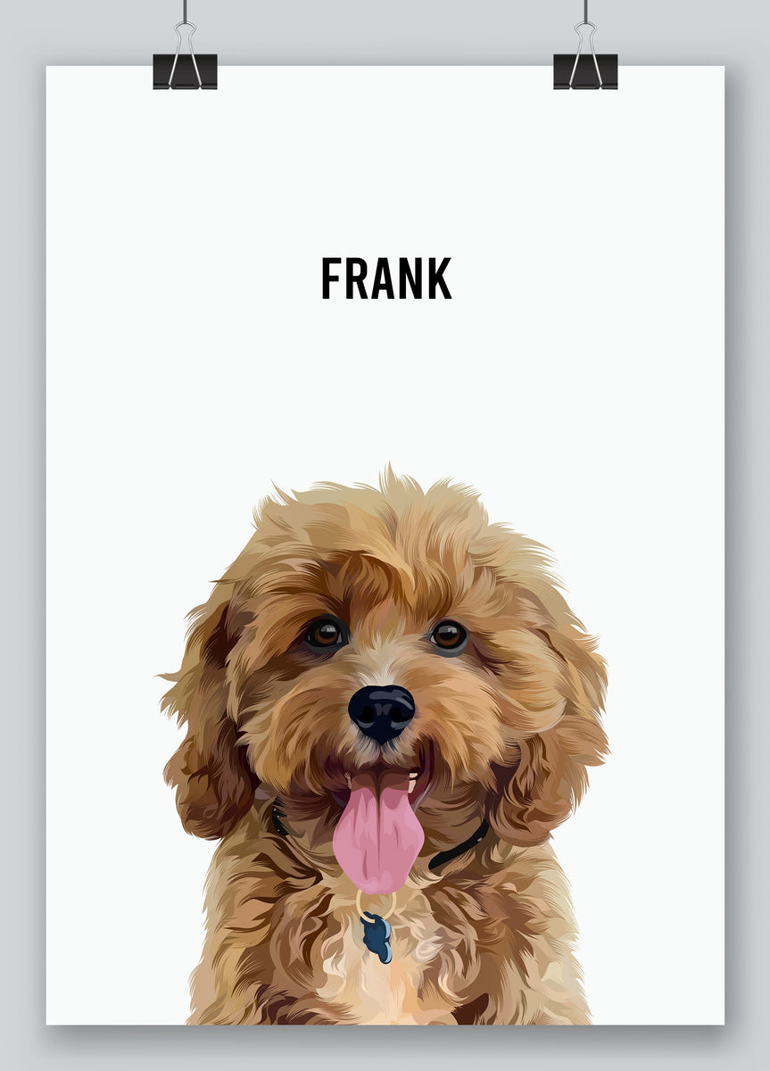 Single pet portrait – Paint My Pooch Canada